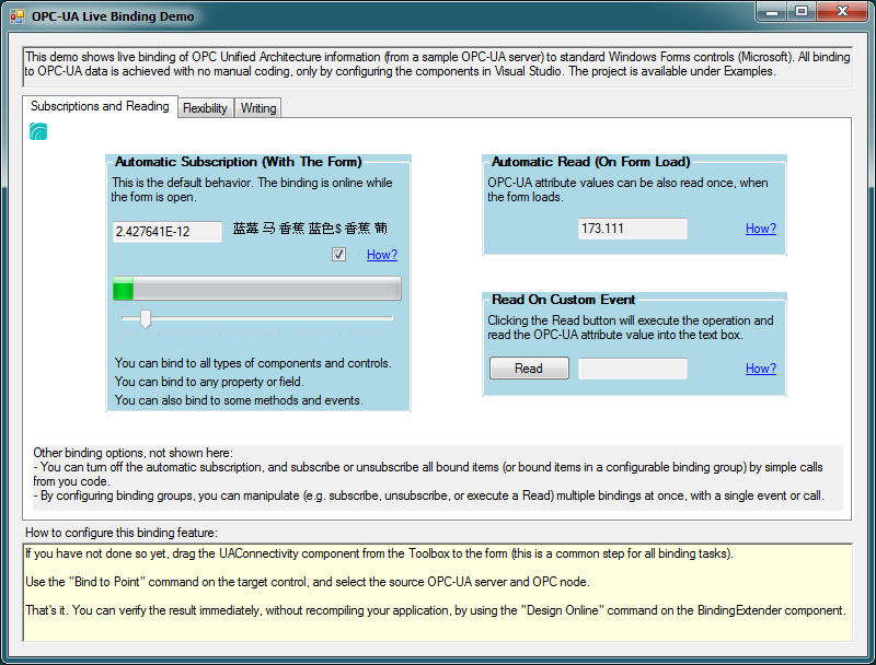 QuickOPC Examples for OPC Unified Architecture (OPC-UA)